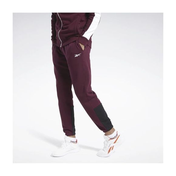 Reebok | Pants | Reebok Mens Linear Logo Athletic Jogger Pants Red Sam ...